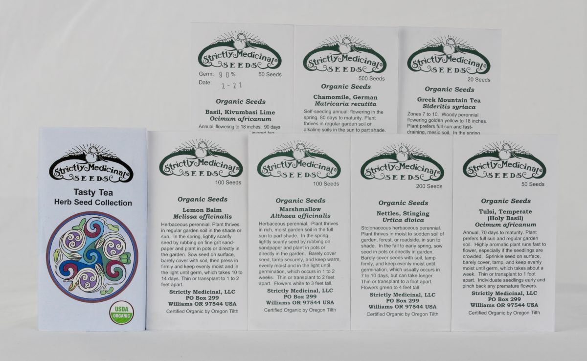Tasty Tea Collection (7 seed packets): Basil, Kivumbasi Lime; Greek ...