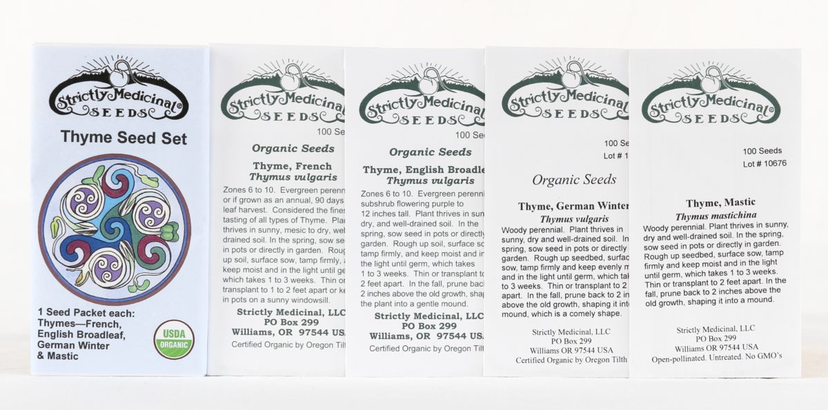 Thyme Set (4 seed packets): English Broadleaf, French, German Winter ...